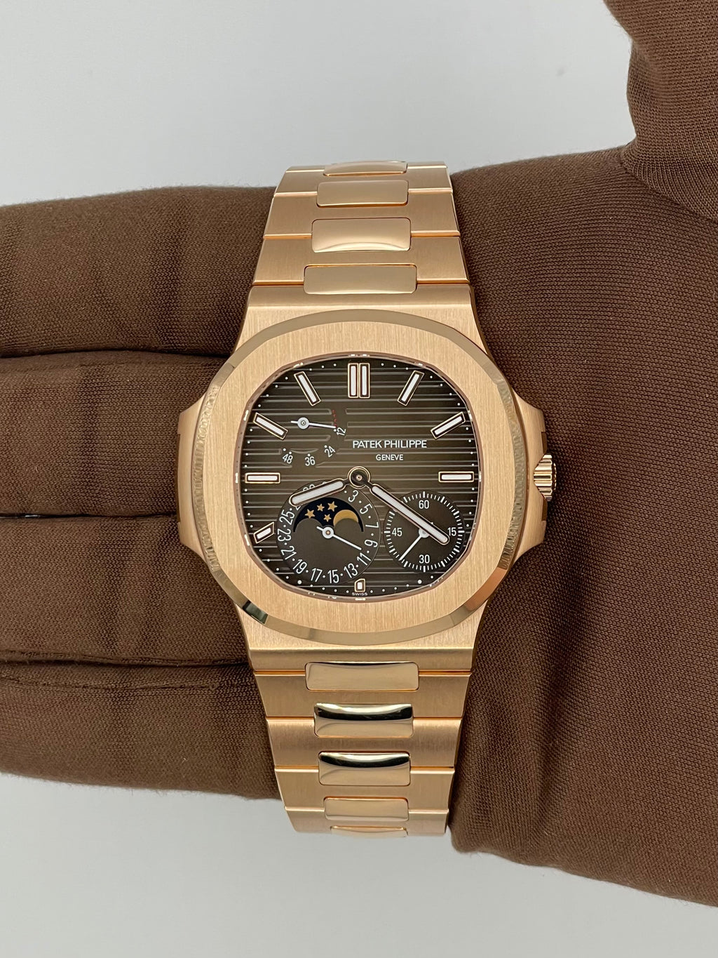 Patek Philippe Nautilus Annual Calendar Rose Gold Brown Dial 5712/1R-0 ...